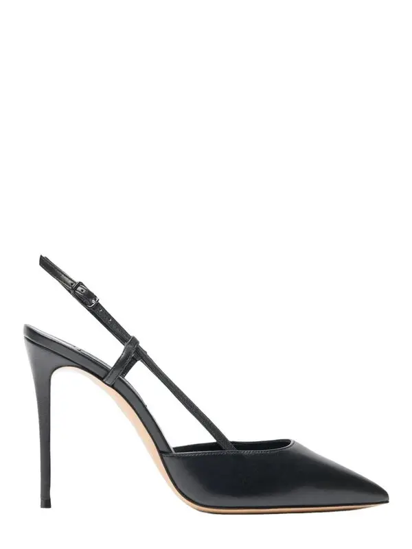 Casadei Pointed Toe Slingback Pumps - Black