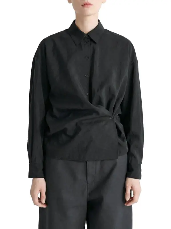 LEMAIRE Wrap Shirt - Black