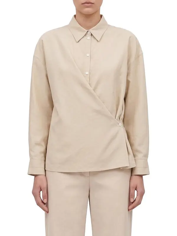 LEMAIRE Wrap Shirt - Milk