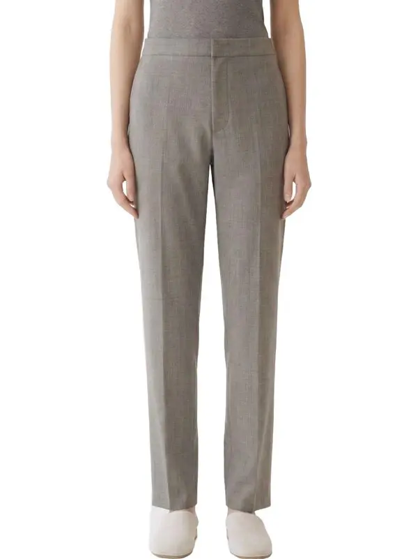 Fabiana Filippi Slim Fit Stretch Cool Wool Trousers - Grey