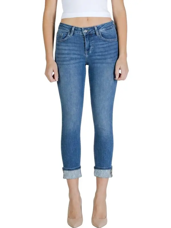 Liu Jo Cropped Fit Stretch Jeans - Denim