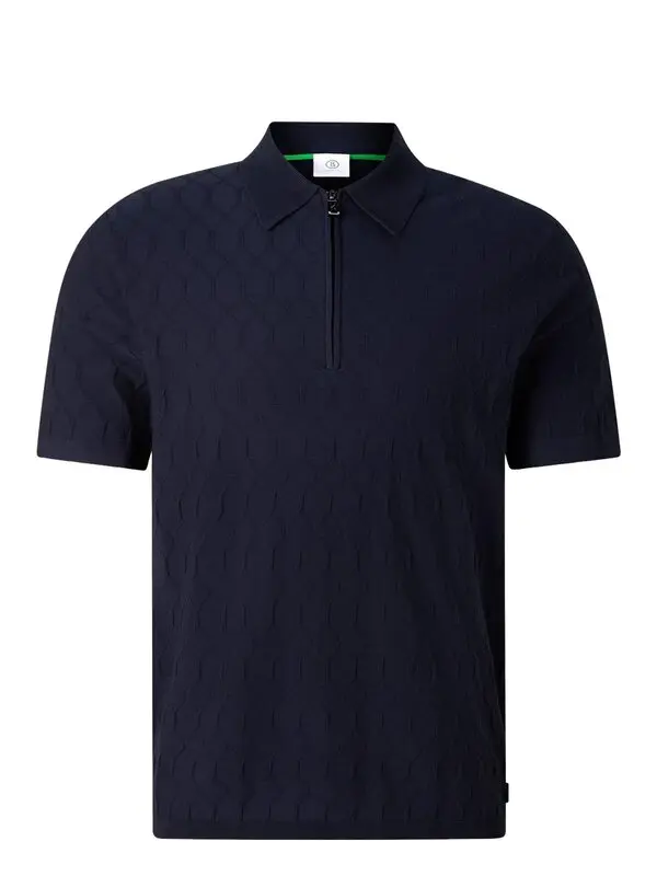 Bogner Maxim Knitted Polo Shirt - Navy Blue