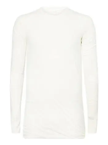 Rick Owens Double-layer Long-sleeve Cotton T-shirt - Milk