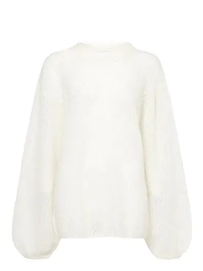 Stylein Sheer Knitted Mohair-blend Jumper - Cream