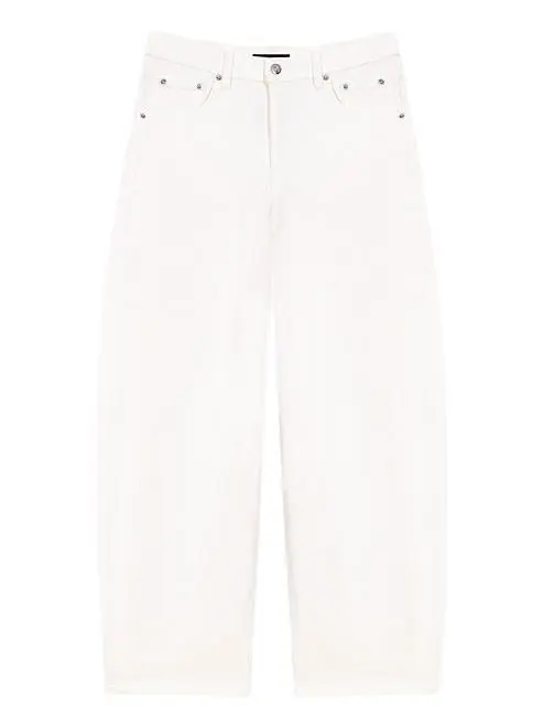Maje Balloon-leg Relaxed-fit Denim Jeans - White