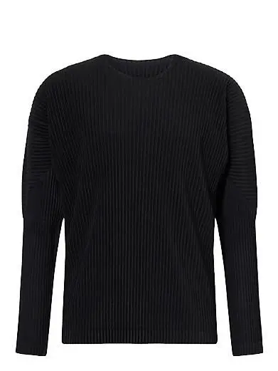 Issey Miyake Basics Long-sleeved Knitted Top - Black