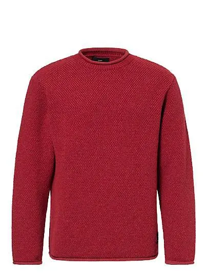 FINISTERRE Wool-blend Crewneck Jumper - Berry Red