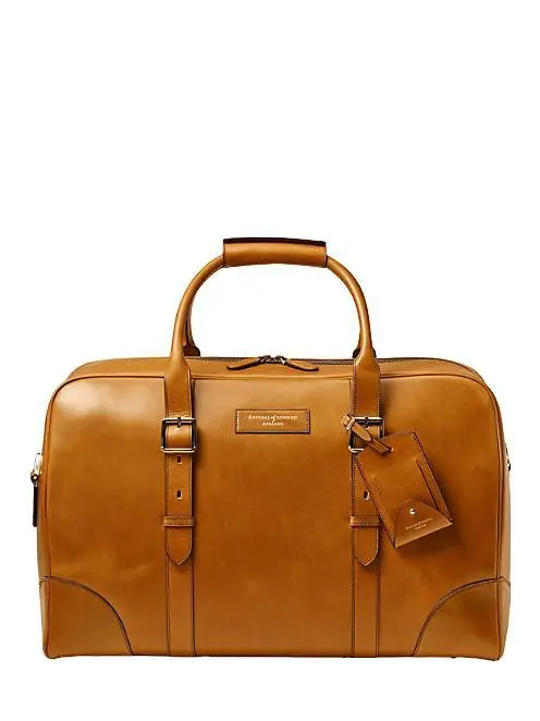 ASPINAL OF LONDON Large Harrison Leather Weekender Bag - Chestnut