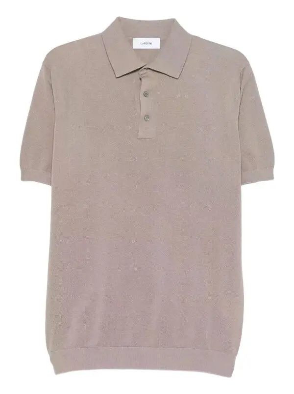 LARDINI Buttoned Polo Shirt - Neutrals