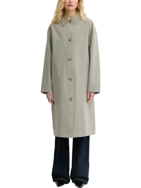MOS MOSH Mmbora Button-down Raincoat - Green