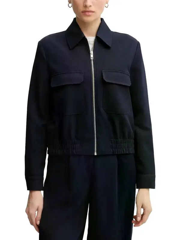 MARC AUREL Flap-pocket Zip Jacket - Blue
