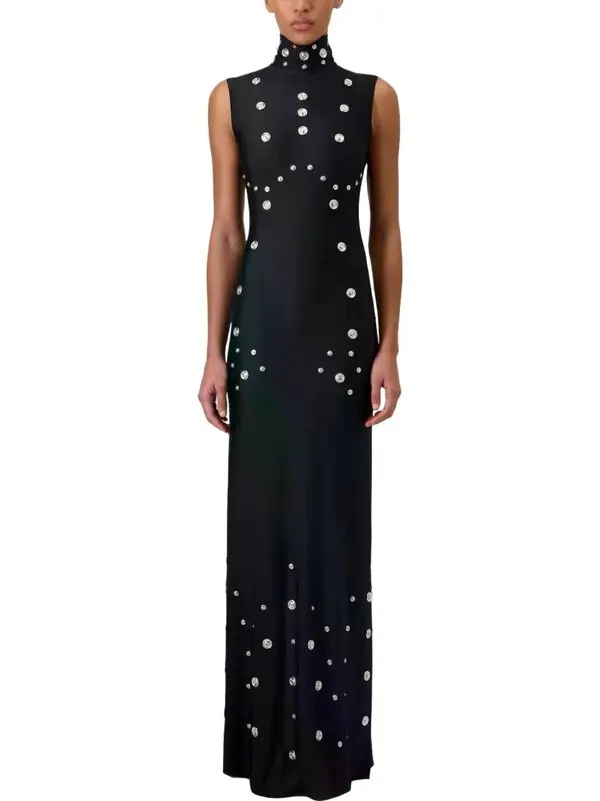 Coperni Snap Embellishment Dress - Black
