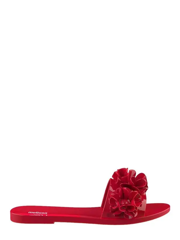 Melissa Babe Springtime Floral Slides - Red