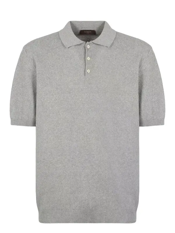 SLOWEAR Knit Polo - Grey