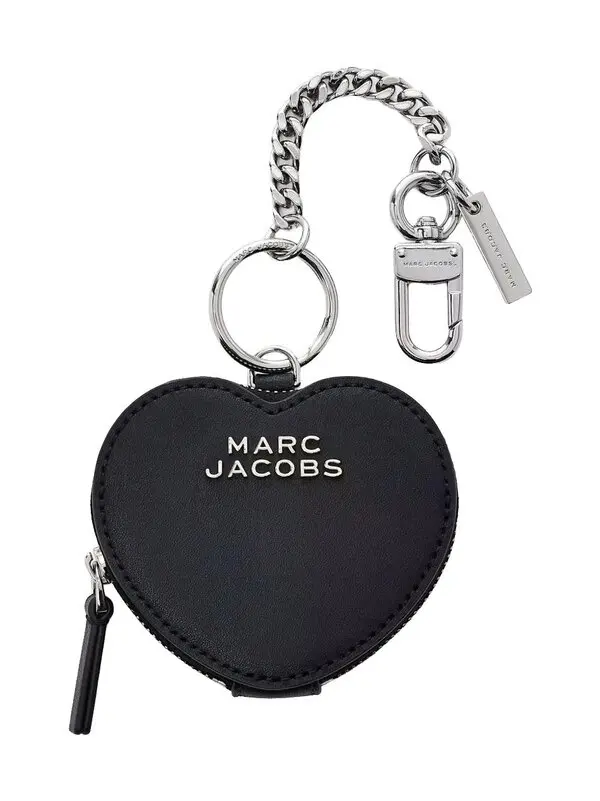Marc Jacobs Heart Cookie Leather Charm - Black