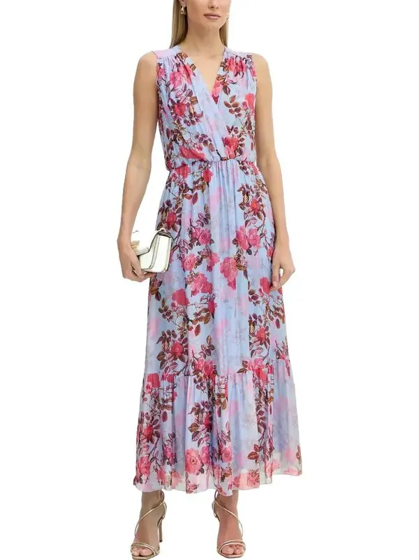 FRACOMINA Floral Print Maxi Dress - Blue