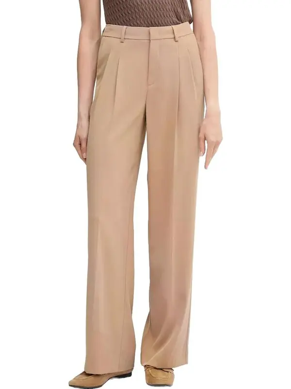 OUI Pleated Tailored Trousers - Neutrals