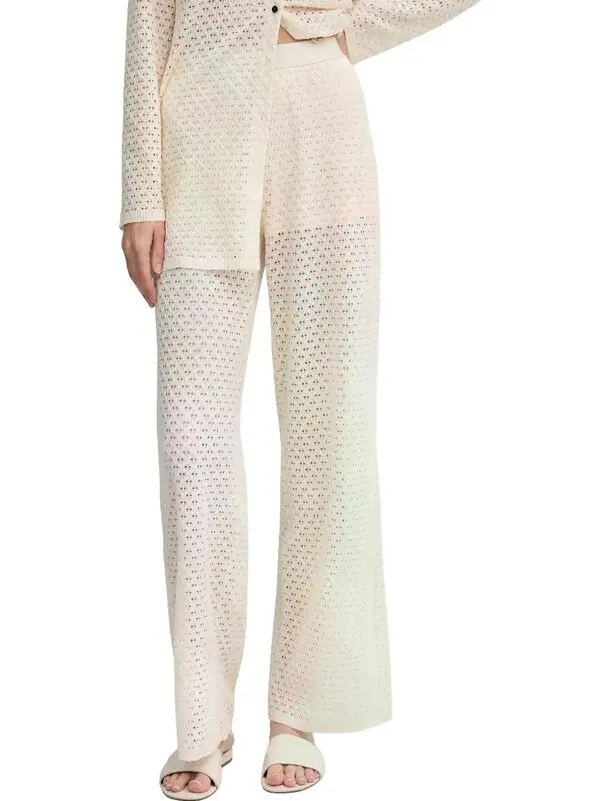 MARC AUREL Openwork Design Trousers - Neutrals