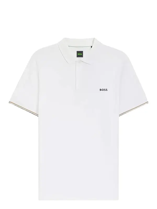 BOSS Logo-detail Polo Shirt - White