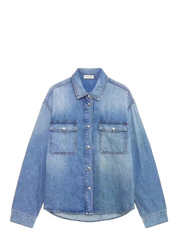 ANINE BING Paxton Button-up Shirt - Blue