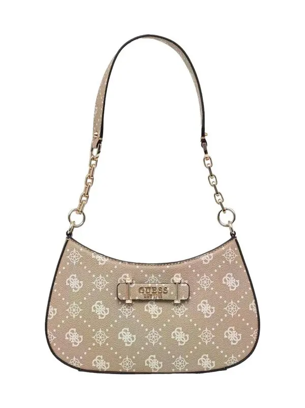 Guess Logo-print Chain Crossbody Bag - Neutrals