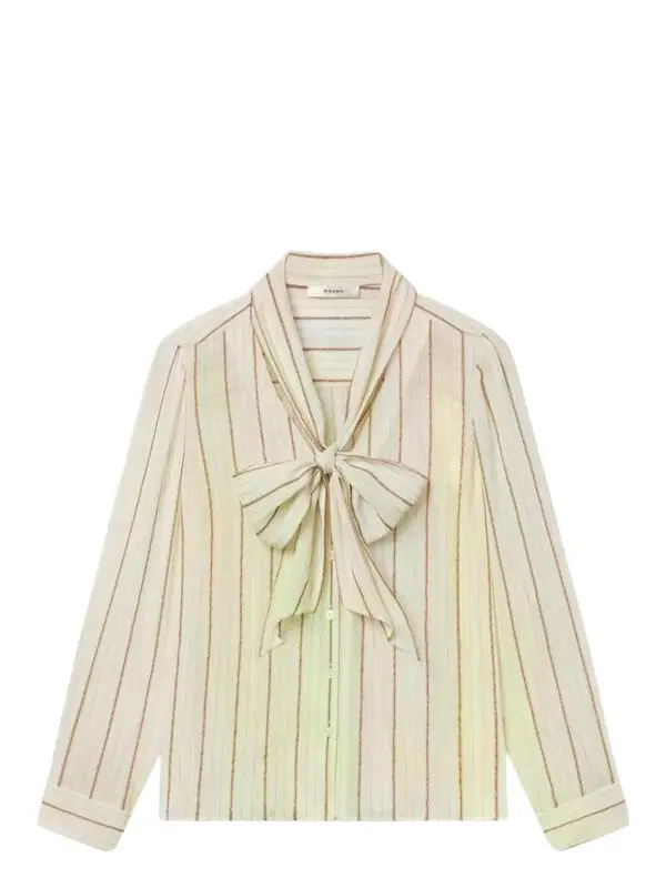 FRAME Striped Blouse - Neutrals