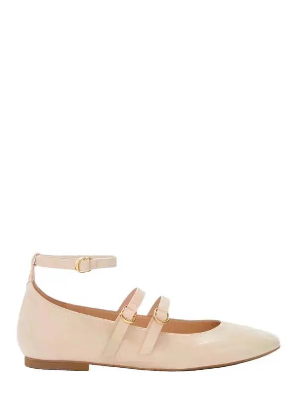 ODISSI Giorgia Multistrap Ballet Flats - Neutrals