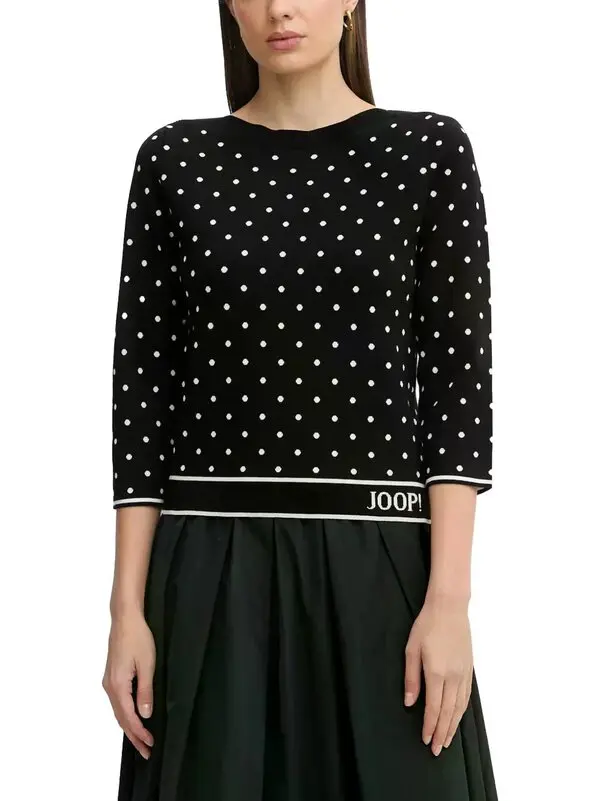 JOOP! Polka Dot Print Sweater - Black