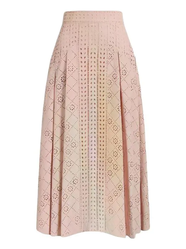 Alberta Ferretti A-line Pleated Skirt - Pink