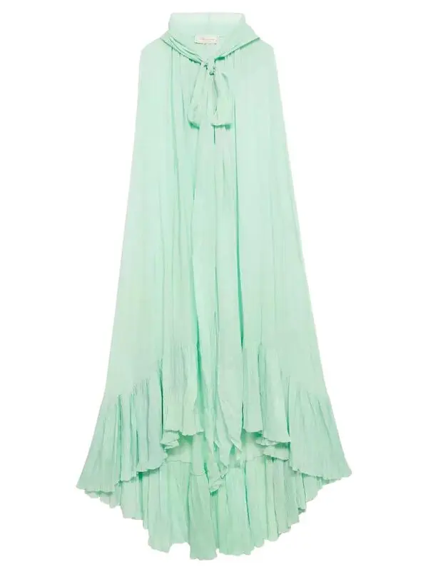 Blumarine Hooded Cape Dress - Green