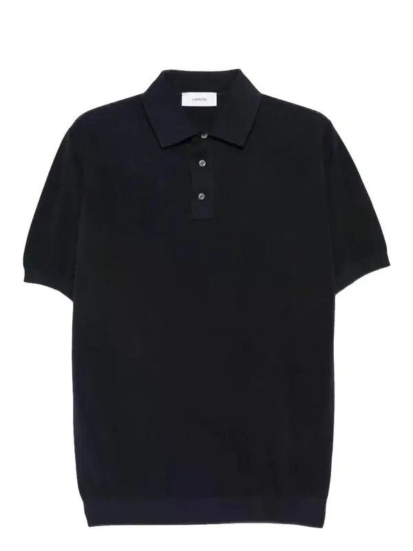 LARDINI Cotton Polo Shirt - Blue