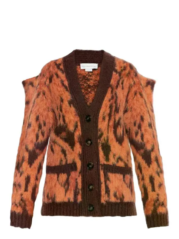 Stella McCartney Leopard-print Cardigan - Orange