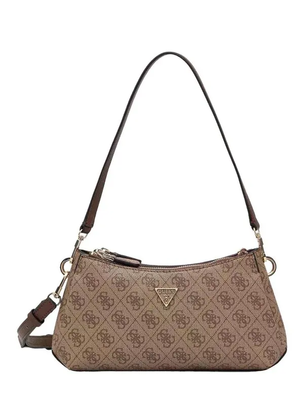 Guess Noelle Monogram-print Shoulder Bag - Brown