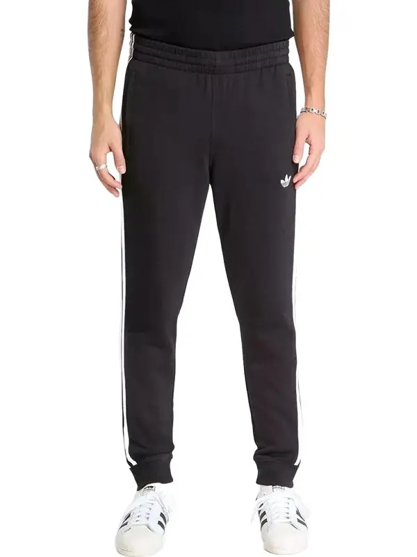 Adidas Stripe-detail Logo Track Pants - Black