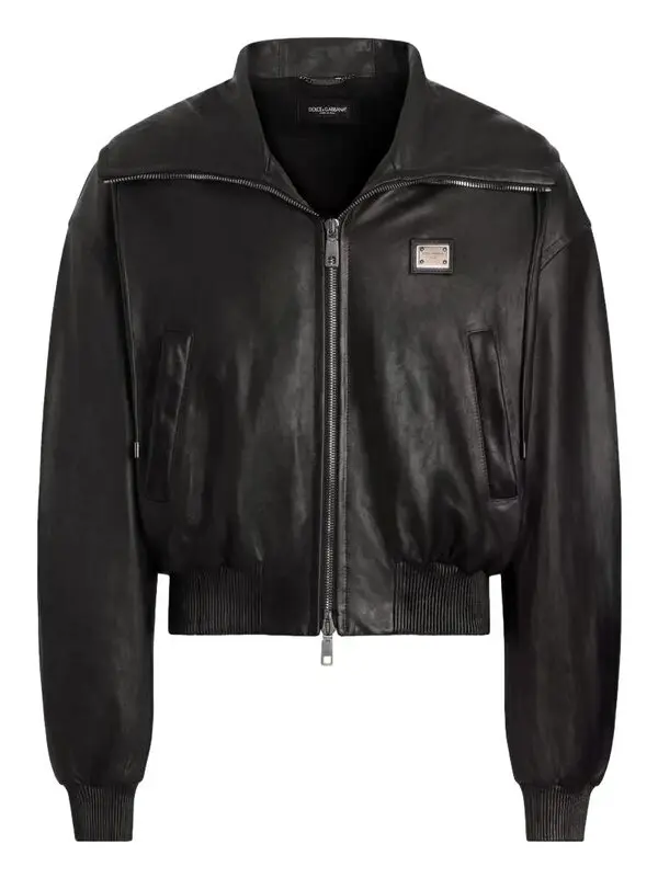 Dolce & Gabbana Nappa Leather Jacket - Black