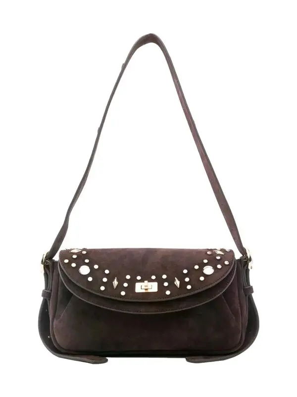 Sandro Embellishment Flap Shoulder Bag - Brown