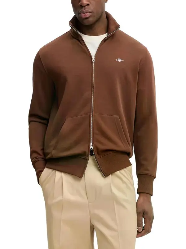 Gant Zip-up Sweater - Brown