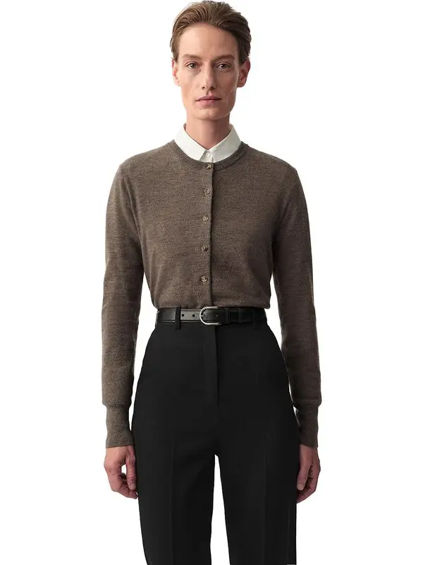 Calvin Klein Lila Classic Cardigan - Fudge Melange