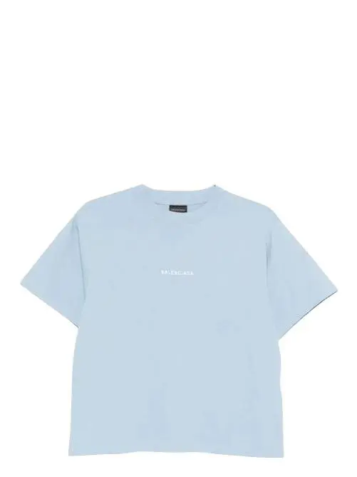 Balenciaga Medium Fit T-shirt - Light Blue/white
