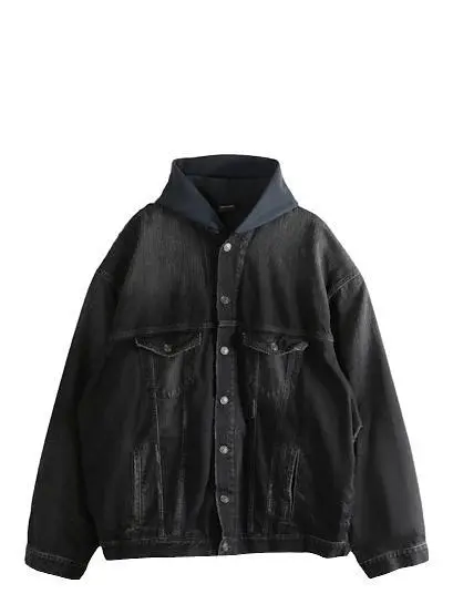 Balenciaga Hybrid Hooded Jacket - Black Fade Out