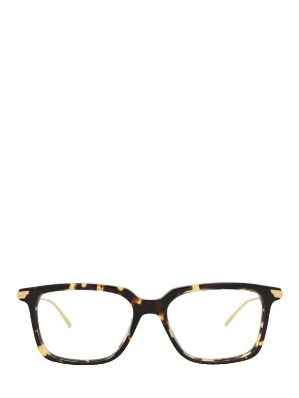 Bottega Veneta Square-frame Acetate Optical Frames - Havana Gold Transparent (bv1009o/30008316/003)