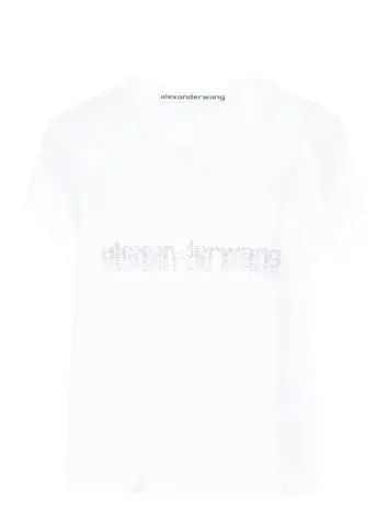 Alexander Wang Hotfix Graphic Baby Tee - White