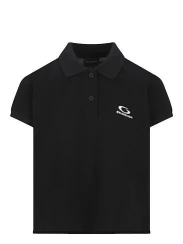 Balenciaga Short Sleeve Polo T-shirt - Black/white
