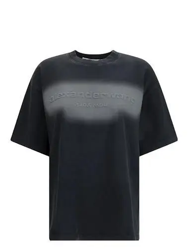 Alexander Wang Emboss Tee Shirt - Washed Black
