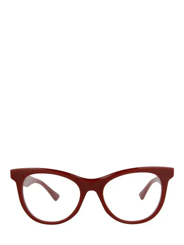 Bottega Veneta Round-frame Acetate Optical Frames - Burgundy Burgundy Transparent (bv1064o/30009035/004)
