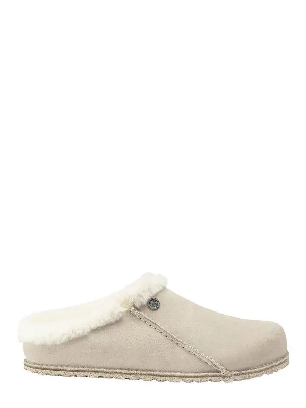 BIRKENSTOCK Zermatt Premium Suede Leather Clog - Antique White