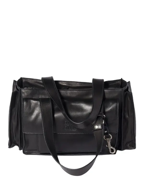 Miu Miu Nappa Leather Shopping Bag - Black