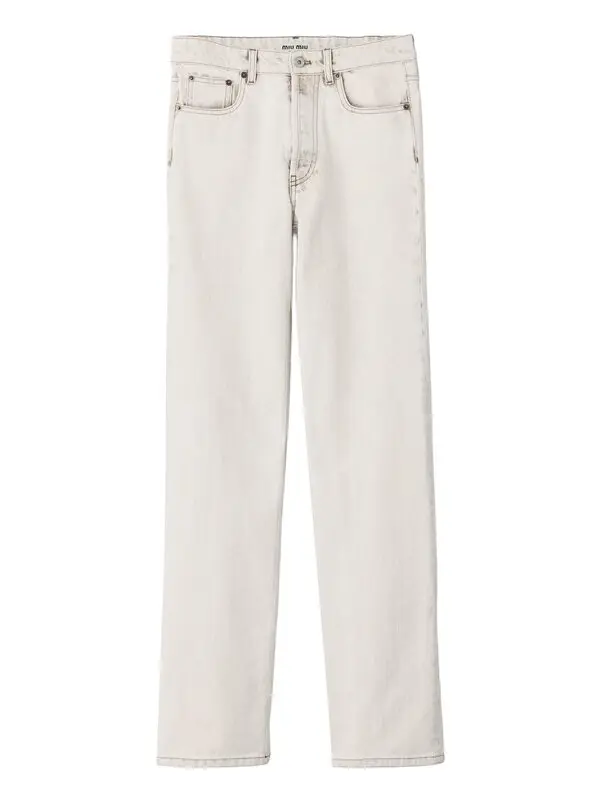 Miu Miu Five-pocket Denim Jeans - White