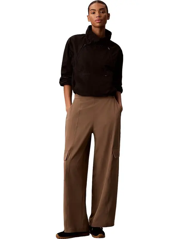 Calvin Klein Commuter Wide Leg Cargo Pants - Shitake