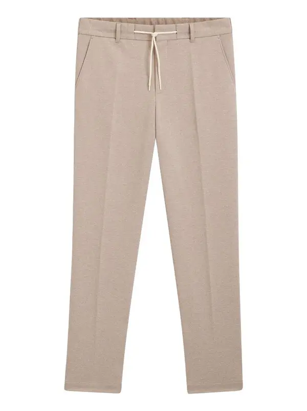 BOSS Tapered-fit Trousers With Drawstring - Khaki